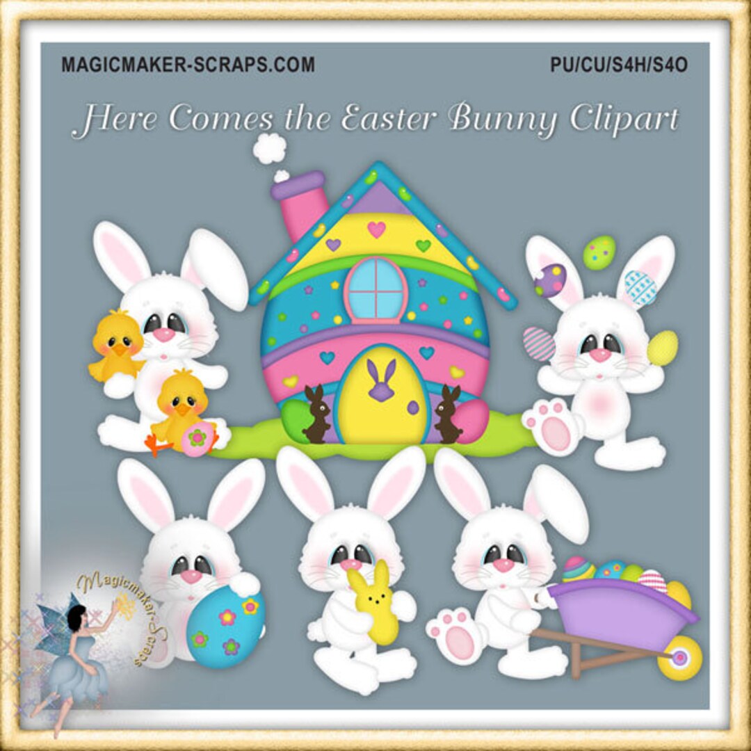 Easter Bunny Clipart - Etsy