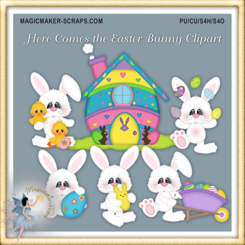 Easter Bunny Clipart - Etsy