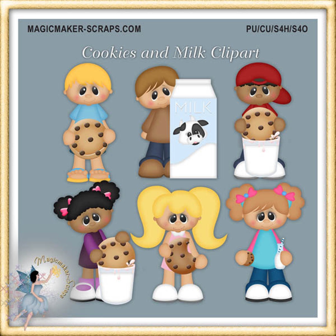 Cookies and Milk Clipart - Etsy