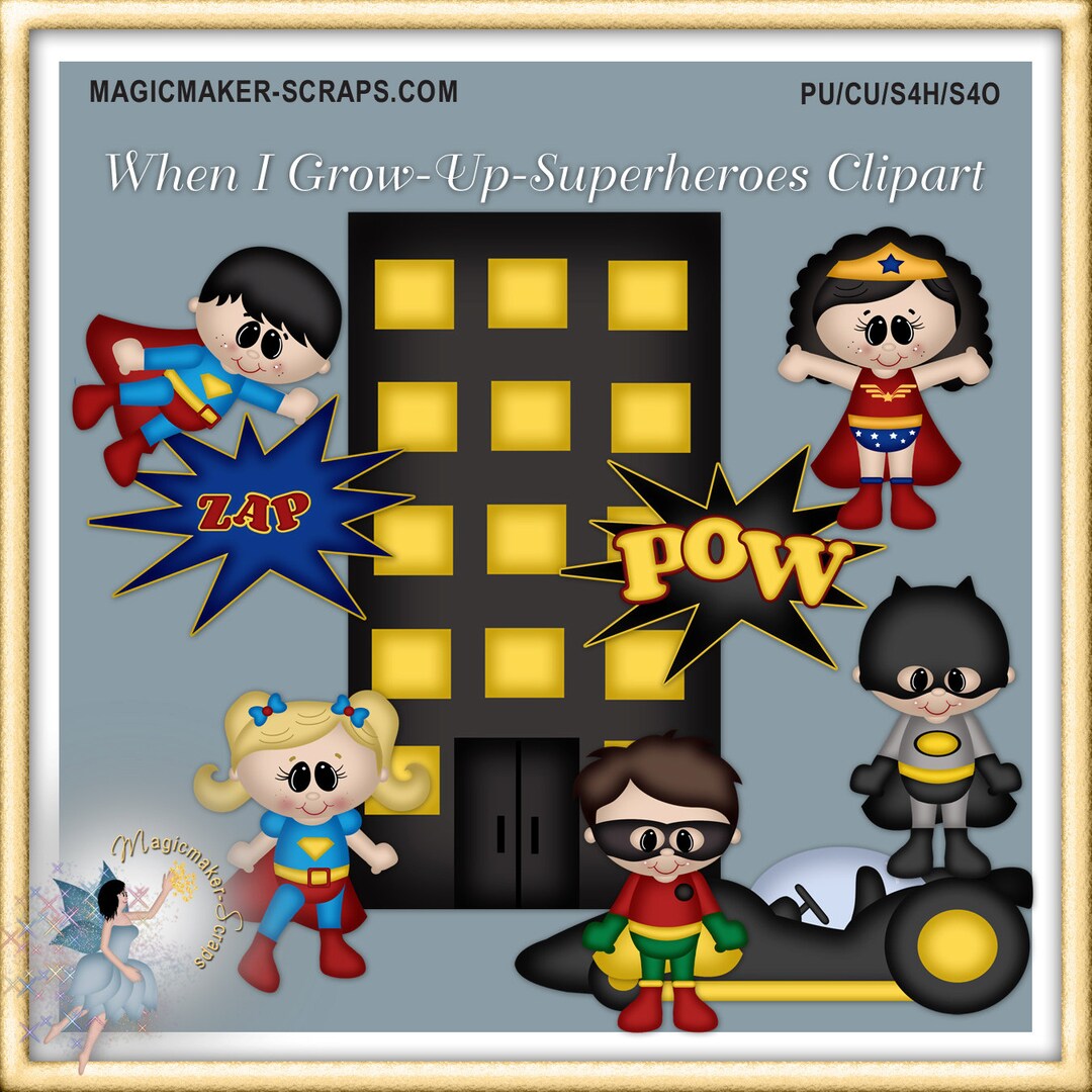 Superhero Clipart, Superheroes Party, When I Grow Up - Etsy