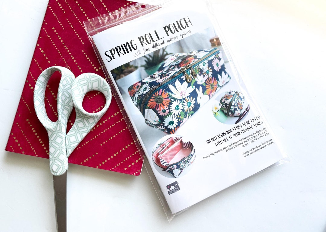 Spring Roll Pouch PAPER Sewing Pattern With FULL Video Sew-along Links ...