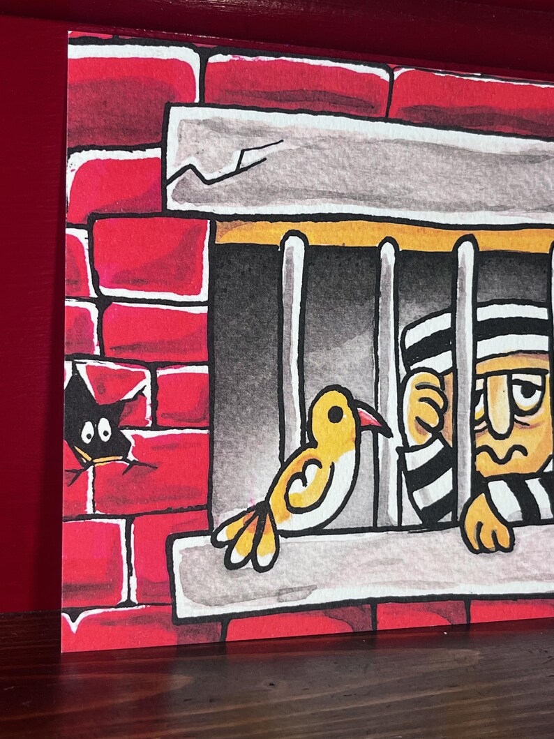 Jail Bird 7x5 Wall Art Print - Etsy