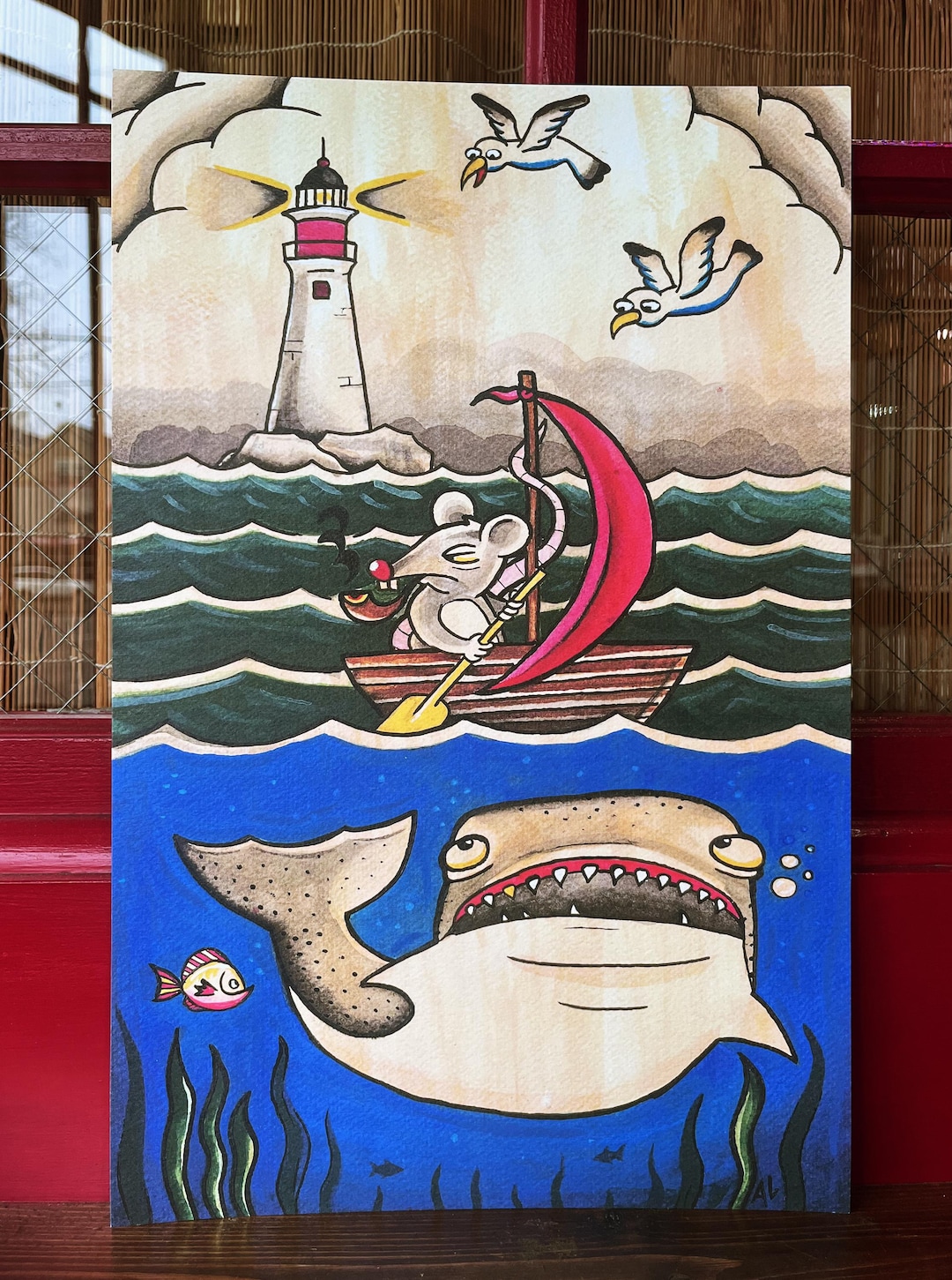 Rat and Whale 11x17 Wall Art Print - Etsy