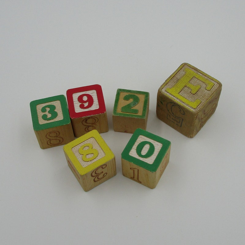 Alphabet and Number Blocks - Etsy