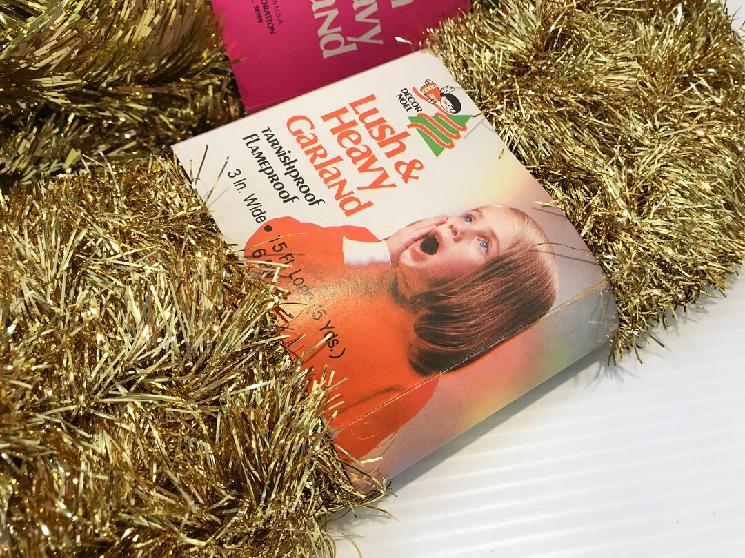 CHRISTMAS GARLAND, Gold Garland, Gold Tree Garland, Christmas Tree ...