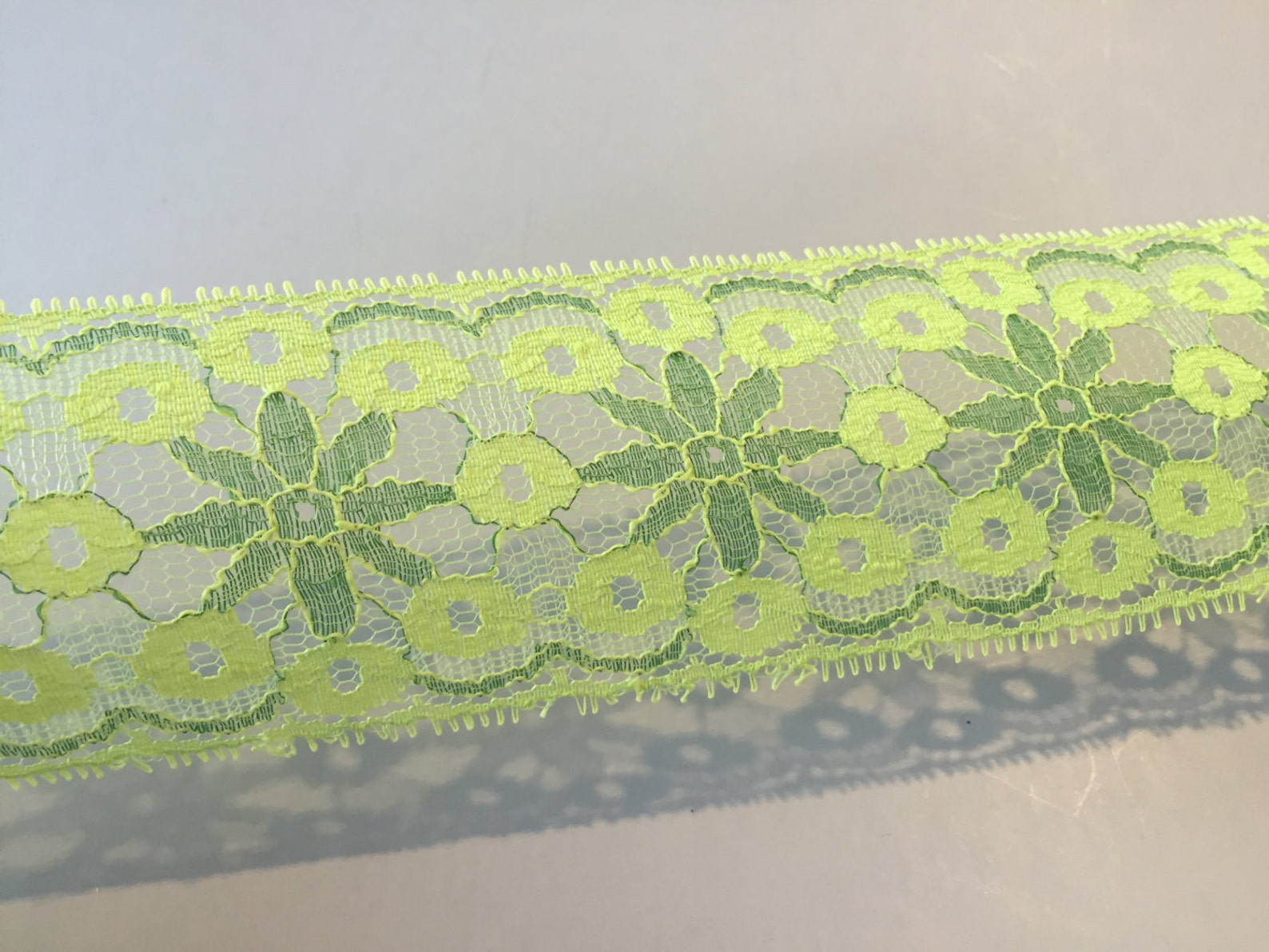 GREEN FLORAL TRIM Green Flower Trim Large Flower Trim Wide - Etsy