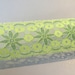 GREEN FLORAL TRIM, Green Flower Trim, Large Flower Trim, Wide Green ...