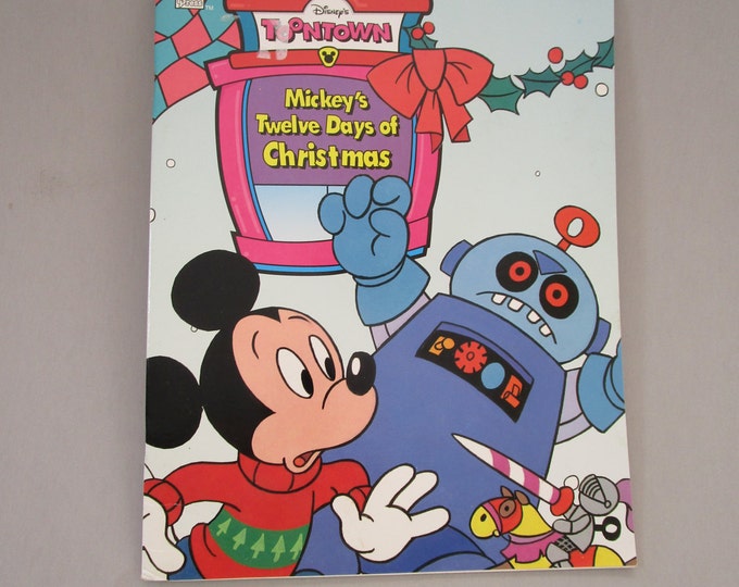 MICKEY MOUSE Christmas Book Mickey's Twelve Days of - Etsy