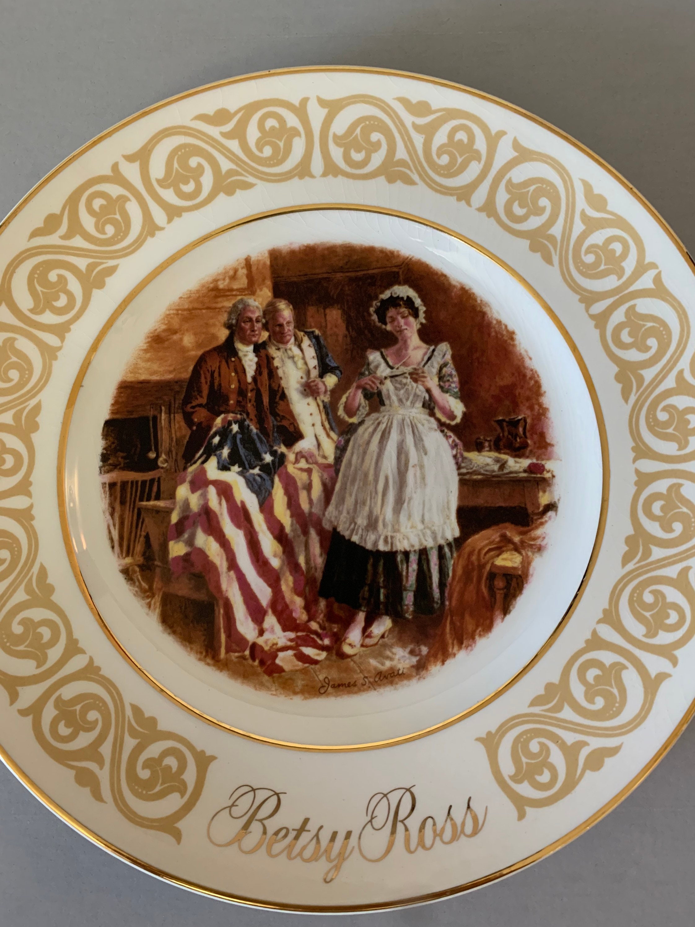 Betsy Ross plate patriotic plate Betsy Ross flag plate | Etsy