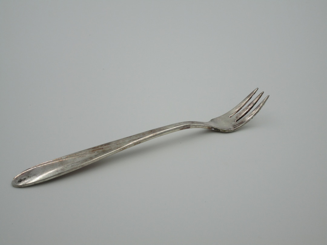 SMALL SILVER FORK, Silver Cocktail Fork, Little Silver Fork, Olive Fork ...