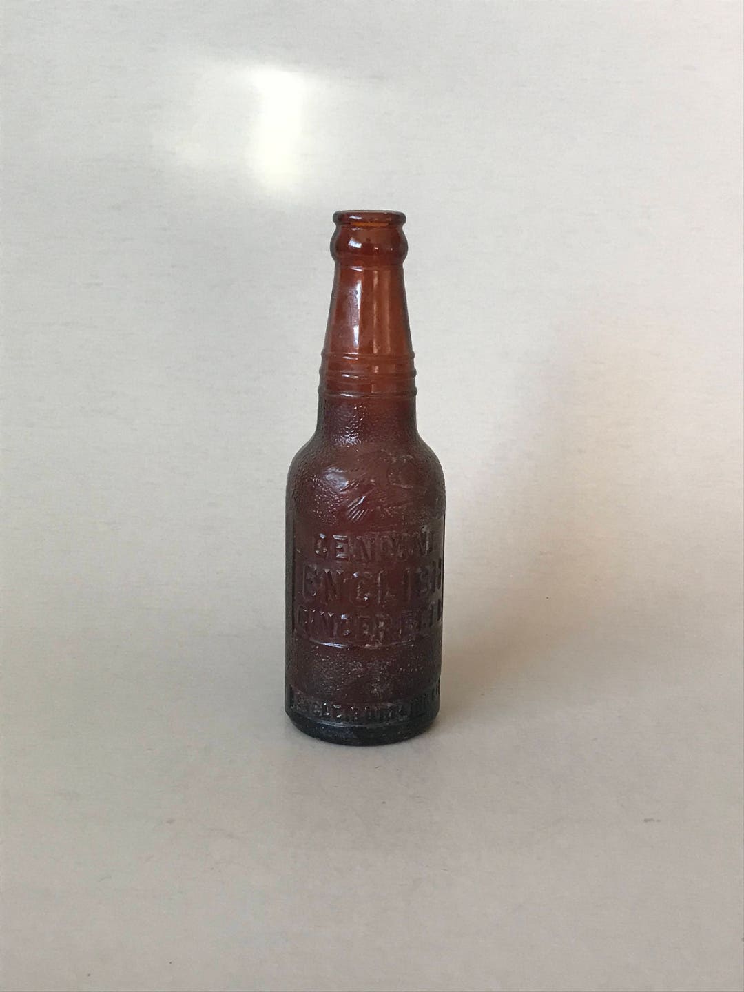 Brown Glass Bottle, Vintage Bottle, Vintage Brown Bottle, English ...