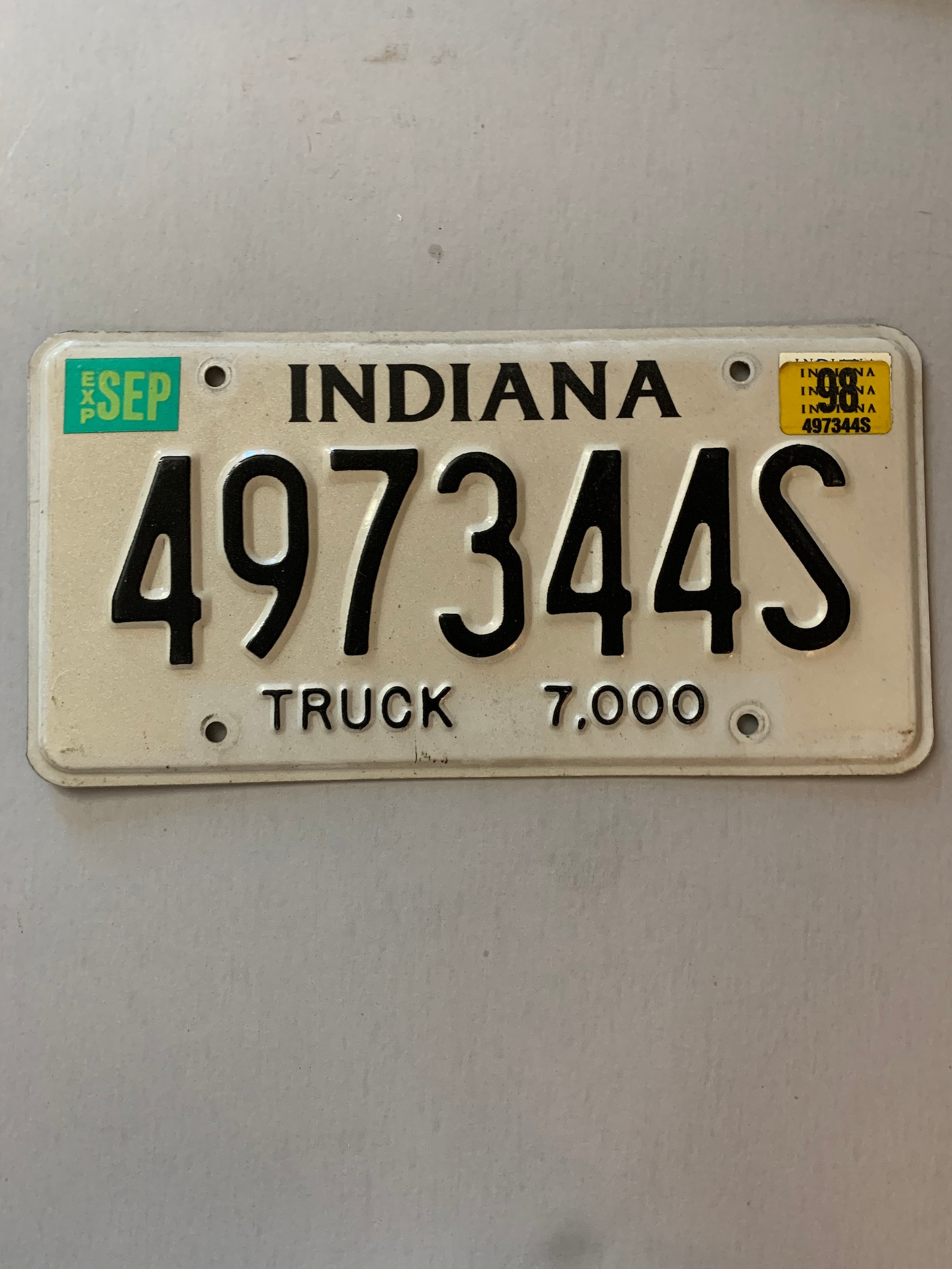 INDIANA LICENSE PLATE Vintage License Plate Hoosier License - Etsy