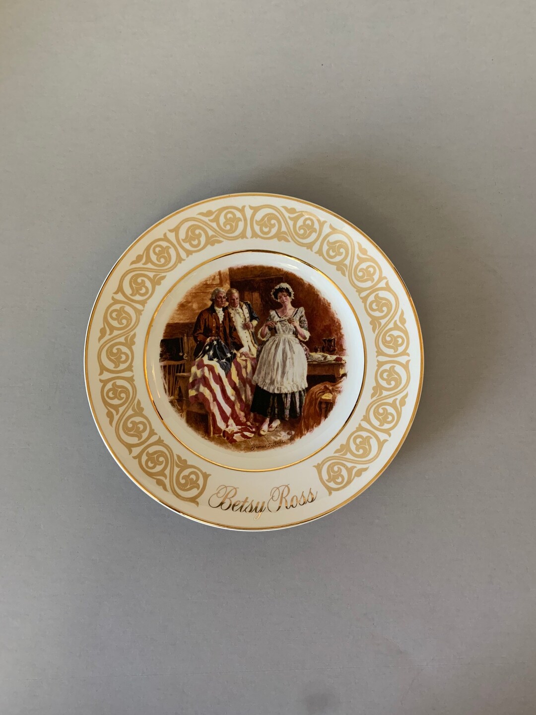 Betsy Ross Plate, Patriotic Plate, Betsy Ross Flag Plate, Betsy Ross ...