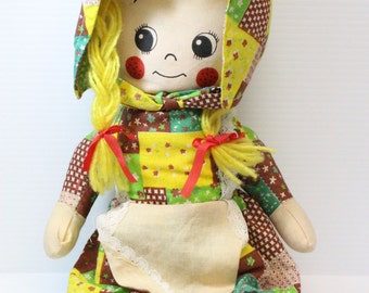 RAGGEDY ANDY DOLL Vintage Rag Doll gift for girl baby doll