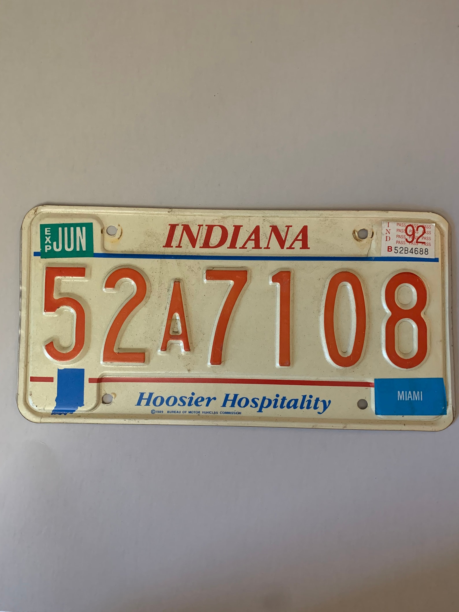 INDIANA LICENSE PLATE Vintage License Plate Hoosier License - Etsy