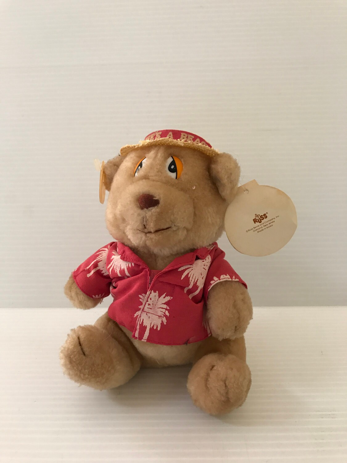 SMALL BROWN BEAR plush brown bear vintage brown bear Russ | Etsy