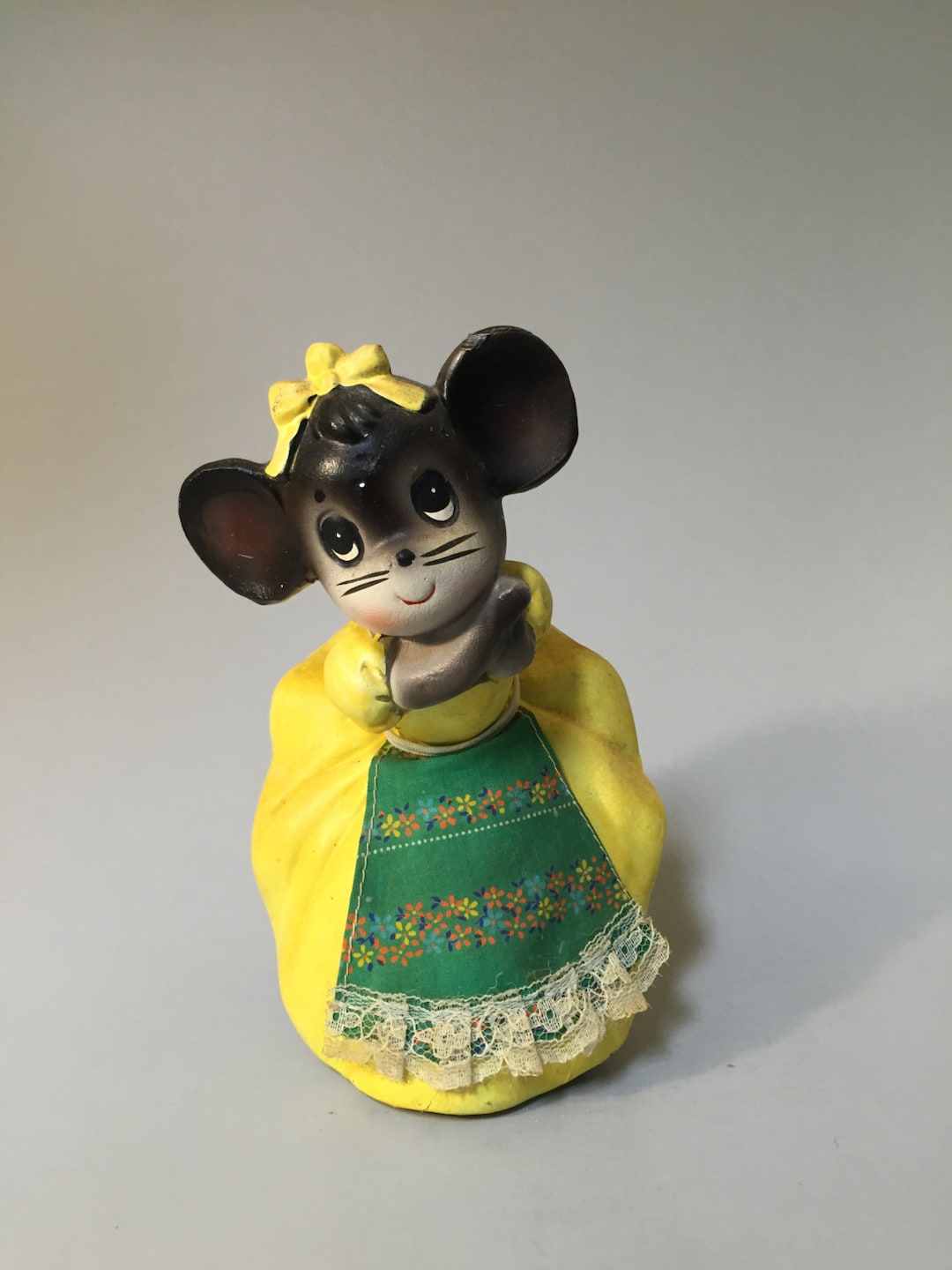 VINTAGE MOUSE BANK, Mouse in Yellow Dress Bank, Cute Mouse Bank, Made ...