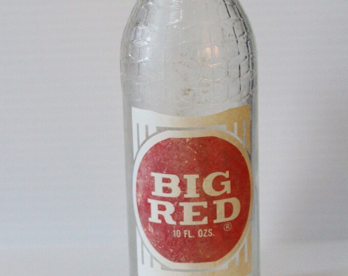 Big Red GLASS BOTTLE, Vintage Soda Bottle, Collectible Soda Bottle, 10 ...