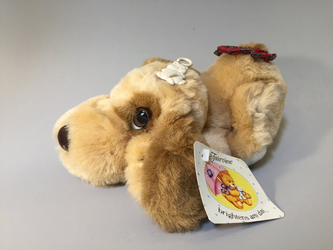BROWN PLUSH DOG, Vintage Stuffed Dog, Fairview Hound Dog, Brown Hound ...