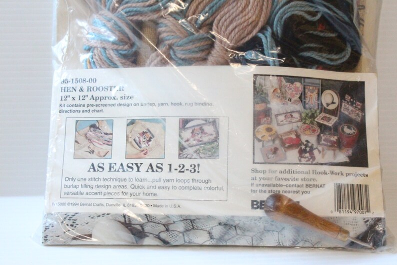 ROOSTER LATCH HOOK kit Hen and Rooster latch hook kit | Etsy