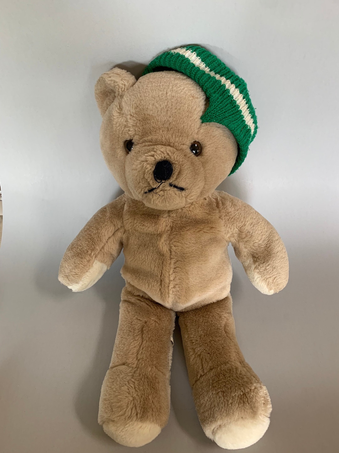 BROWN PLUSH BEAR, Large Brown Bear, Light Brown Bear, Bear With Hat ...