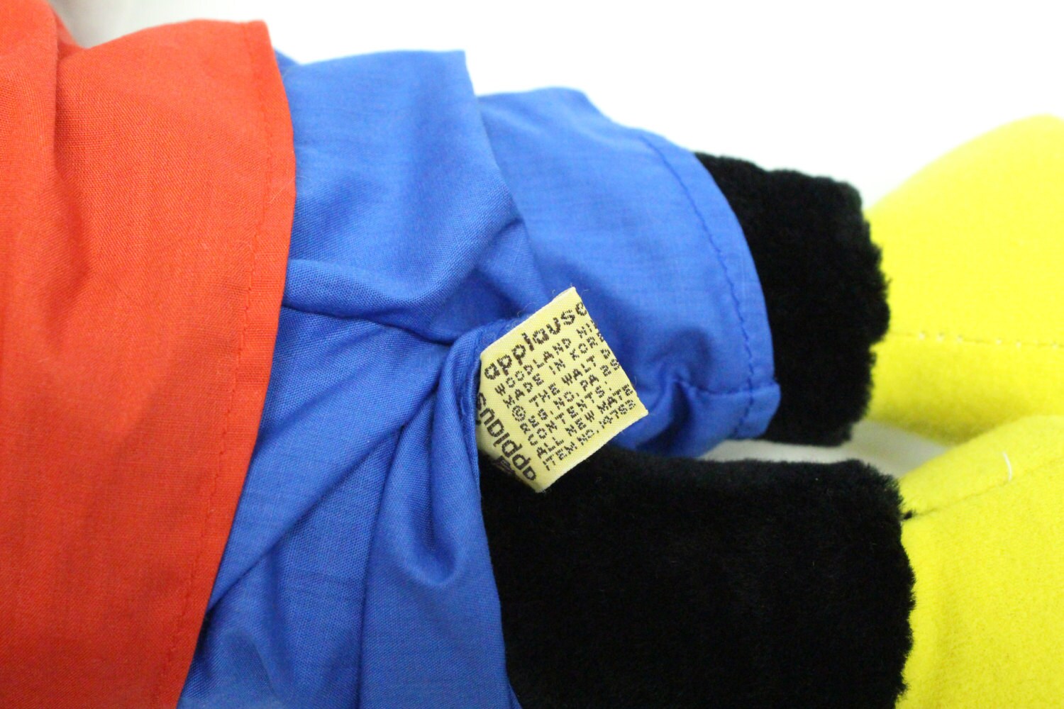 MICKEY MOUSE APPLAUSE Plush Toy, Vintage Walt Disney Toy, Vintage Plush ...