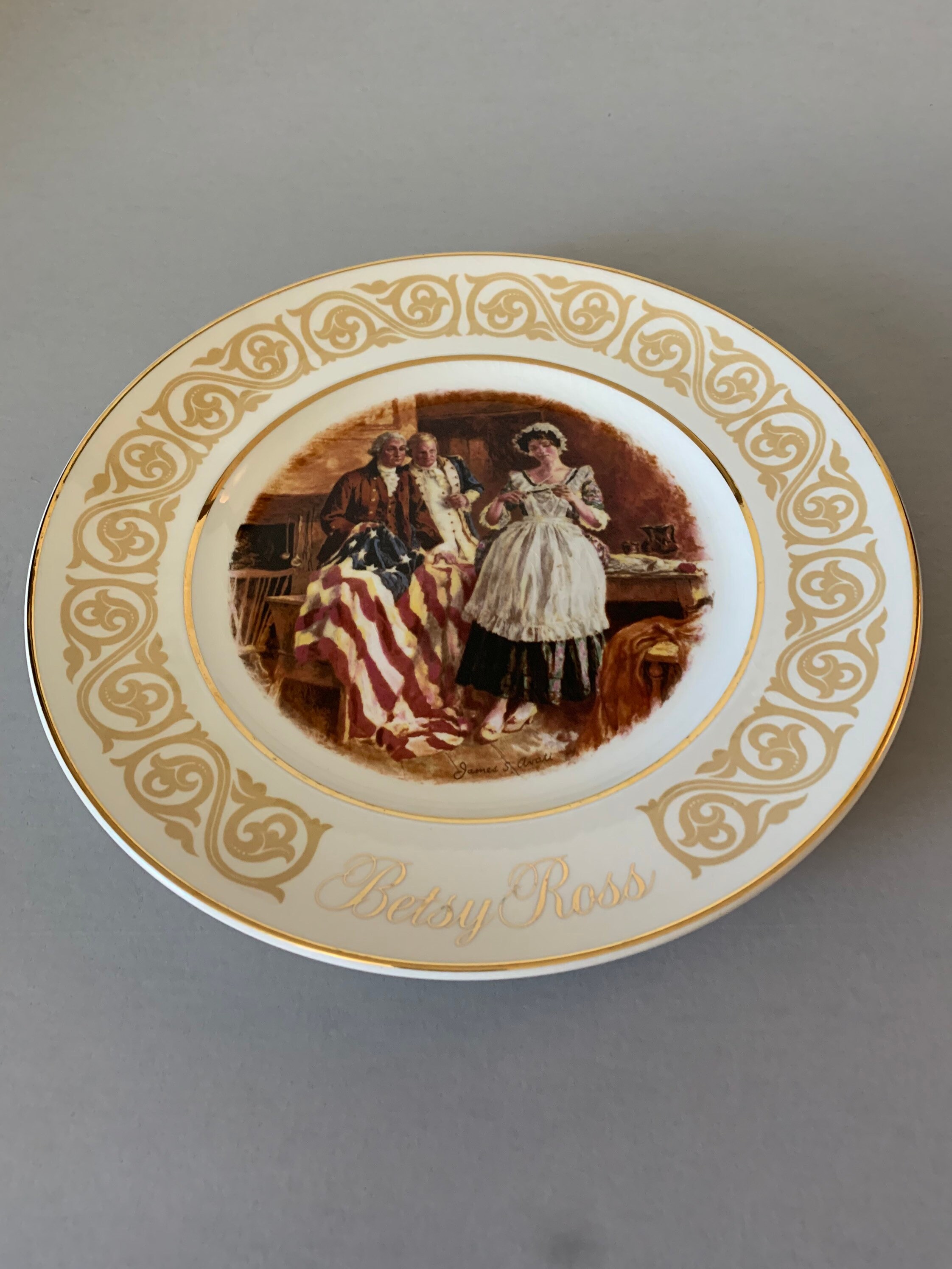 Betsy Ross plate patriotic plate Betsy Ross flag plate | Etsy