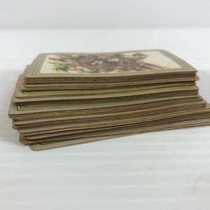 Vintage Bridge Cards, Cards With Flowers, Cards With Bird Nests, Game ...