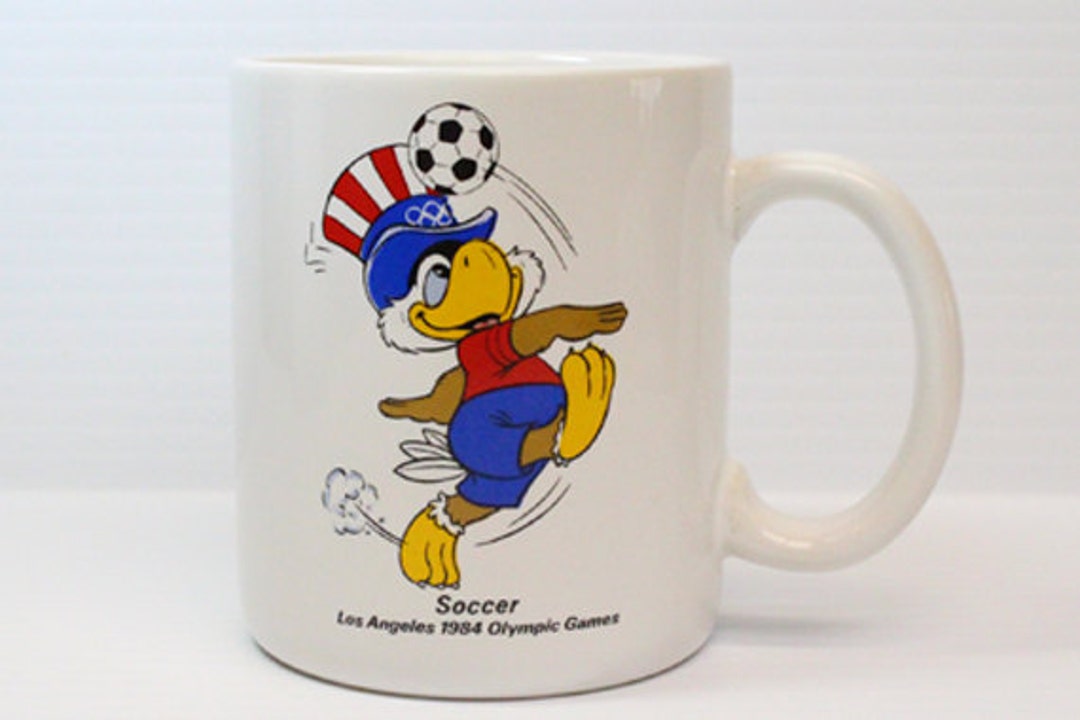 OLYMPIC EAGLE Soccer Mug, Vintage Sam the Olympic Eagle Mascot Cup ...