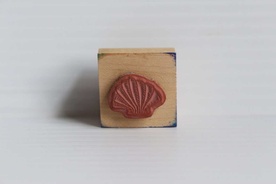 SEA SHELL Rubber Stamp, CC'S Rubber Stamp, Vintage Arts and Crafts ...