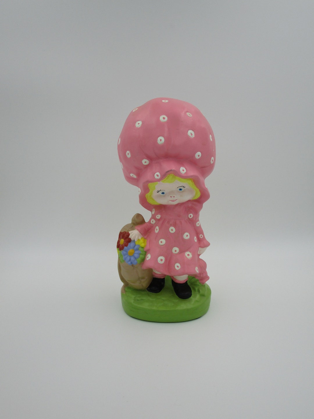 Vintage Girl Figurine, Ceramic Figurine, Girl in Pink Figure, Ceramic ...