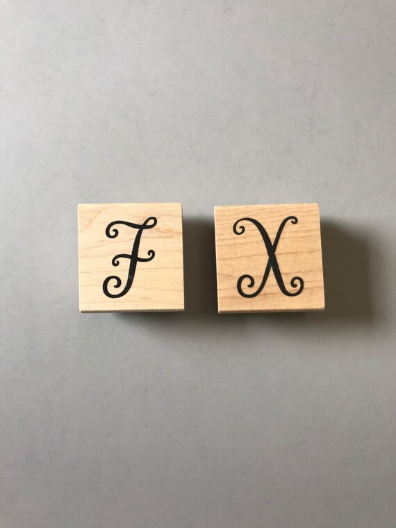 INITIAL STAMP Letter Stamp Alphabet Stamp X Stamp F Stamp | Etsy