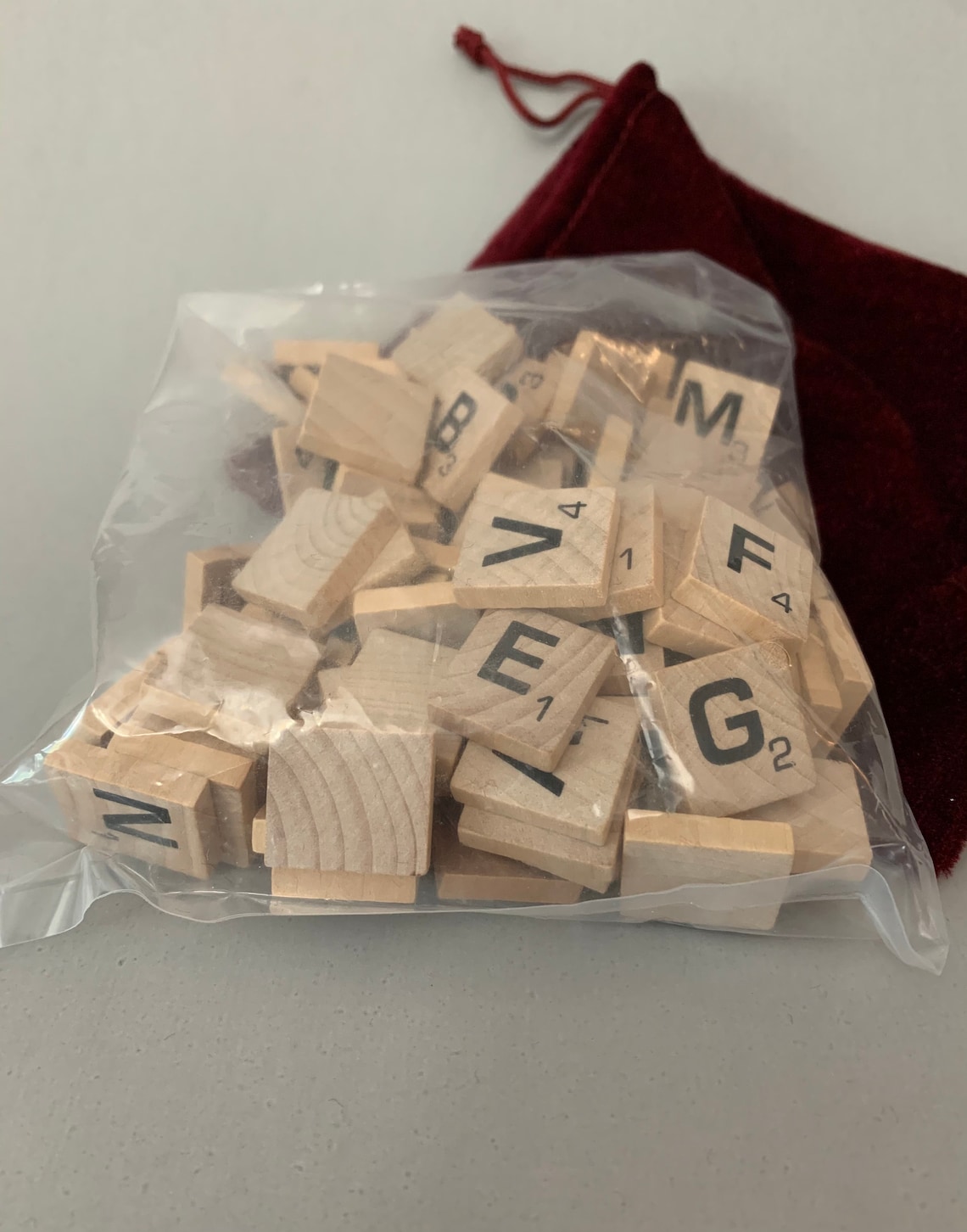 SCRABBLE TILES Wood Scrabble Tiles 3/4 Wood Tiles - Etsy