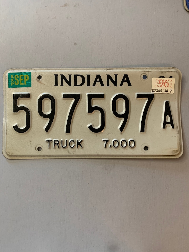 INDIANA LICENSE PLATE Vintage License Plate Hoosier License - Etsy