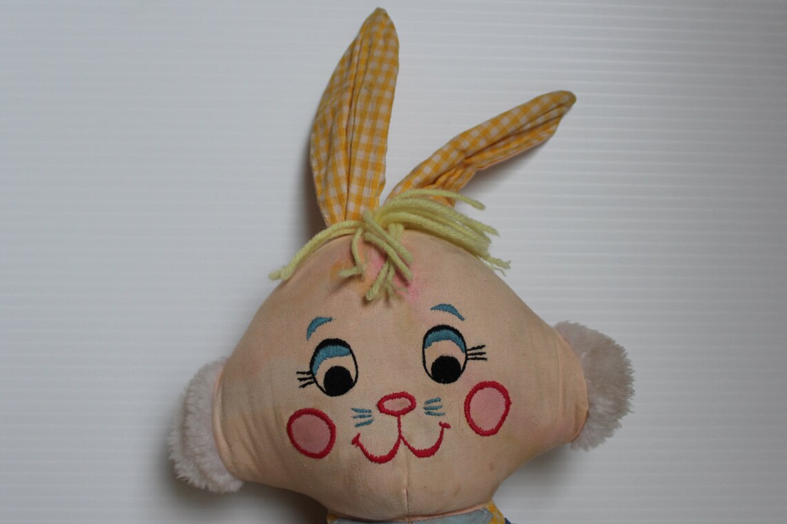 DAN-DEE HOPPY Easter Stuffed Rabbit Vintage Stuffed Bunny - Etsy