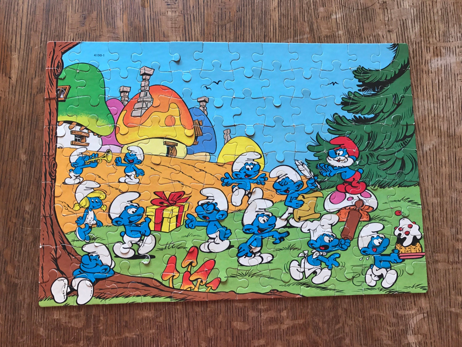SMURF PUZZLE vintage Smurf puzzle 100 piece puzzle puzzle | Etsy