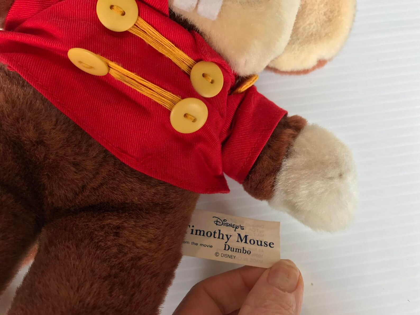 TIMOTHY MOUSE Stuffed Animal Vintage Disney Mouse Plush - Etsy