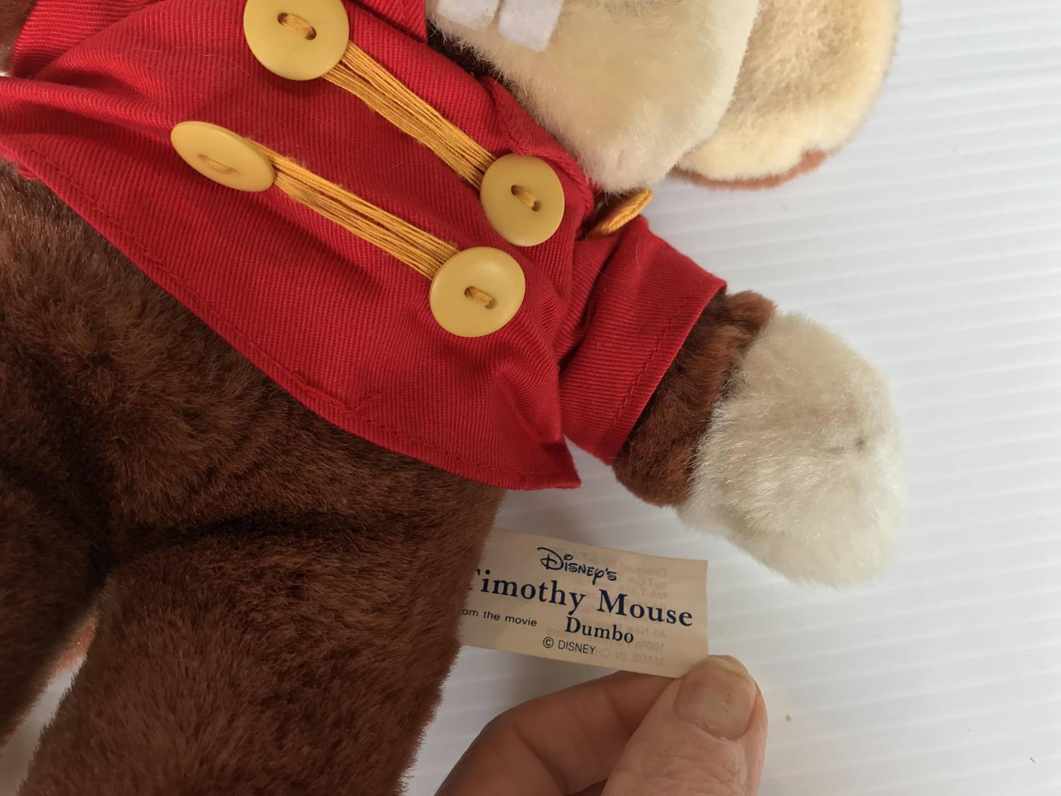 TIMOTHY MOUSE Stuffed Animal Vintage Disney Mouse Plush - Etsy