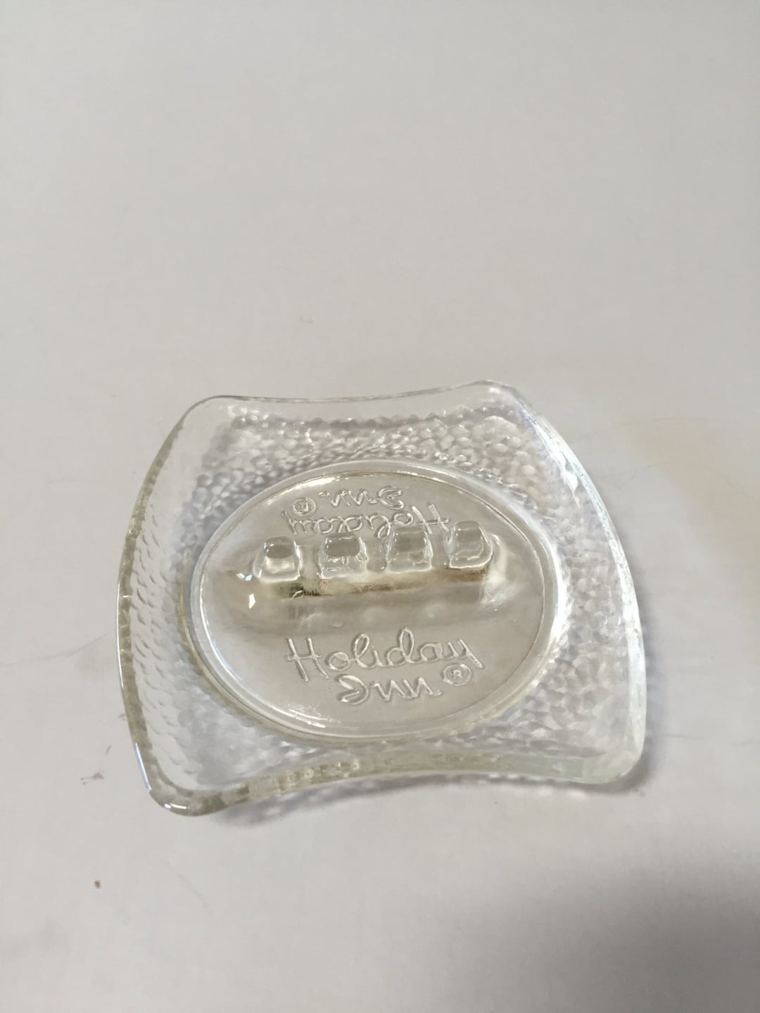 HOLIDAY INN ASHTRAY, Vintage Glass Souvenir Ashtray, Clear Glass ...