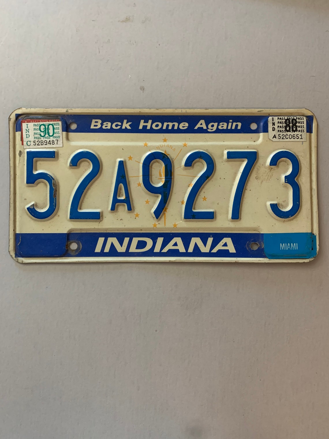 INDIANA LICENSE PLATE Vintage License Plate Hoosier License - Etsy