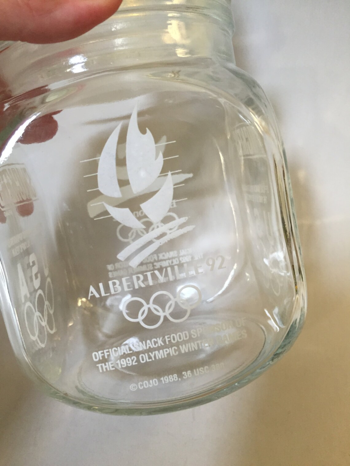 SNICKERS OLYMPICS Glass Jar Vintage Glass Jar 1992 - Etsy