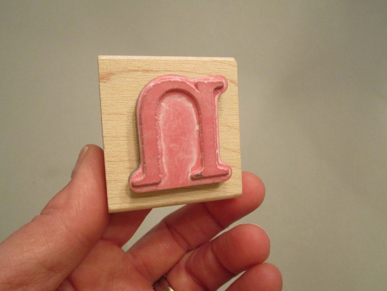 INITIAL STAMP Letter Stamp Letter N Stamp Lower Case N - Etsy