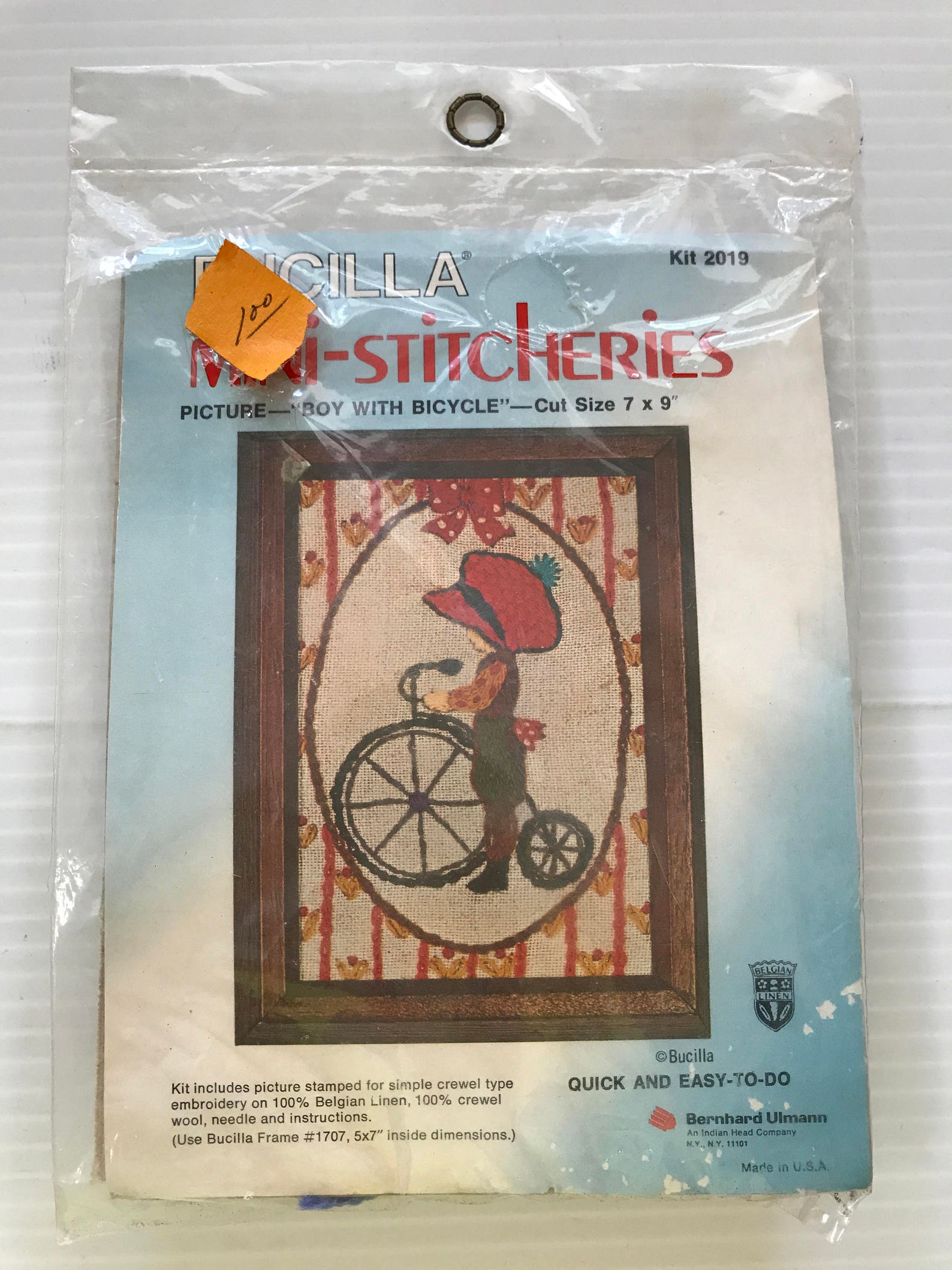 STAMPED CREWEL KIT Vintage Crewel Kit Bucilla Mini | Etsy