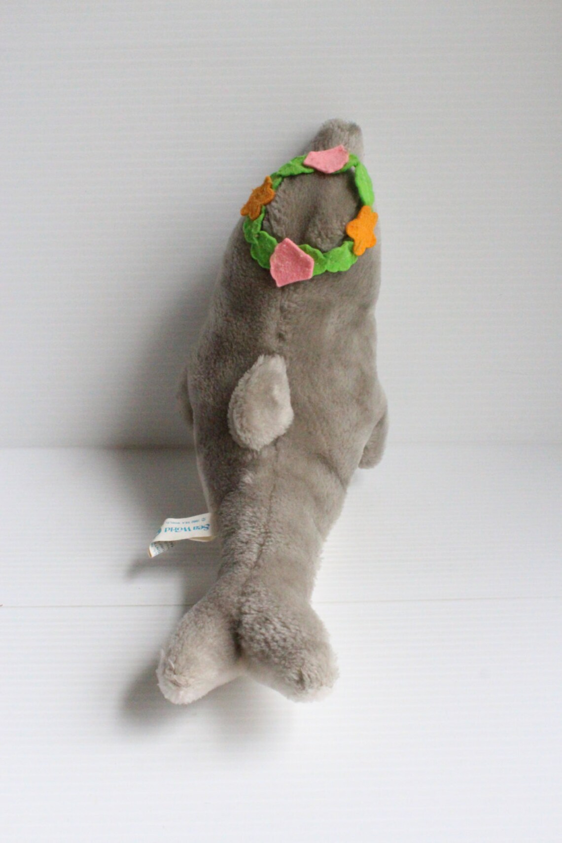 SEA WORLD DOLPHIN With Flower Head Wreath Vintage 1982 Plush - Etsy