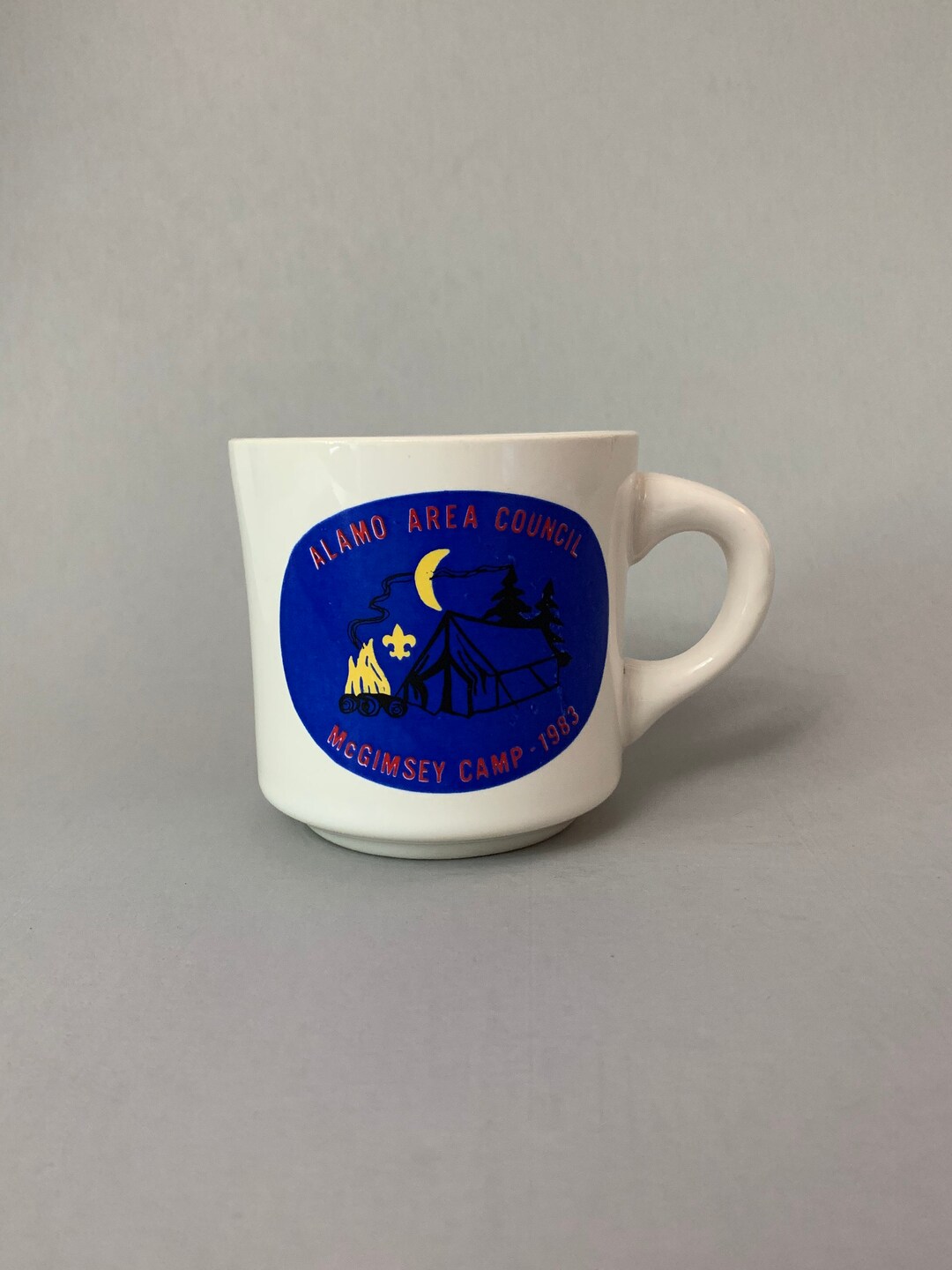 VINTAGE BOY SCOUT Mug, Alamo Area Council Mug, Mcgimsey Camp Mug, Boy ...
