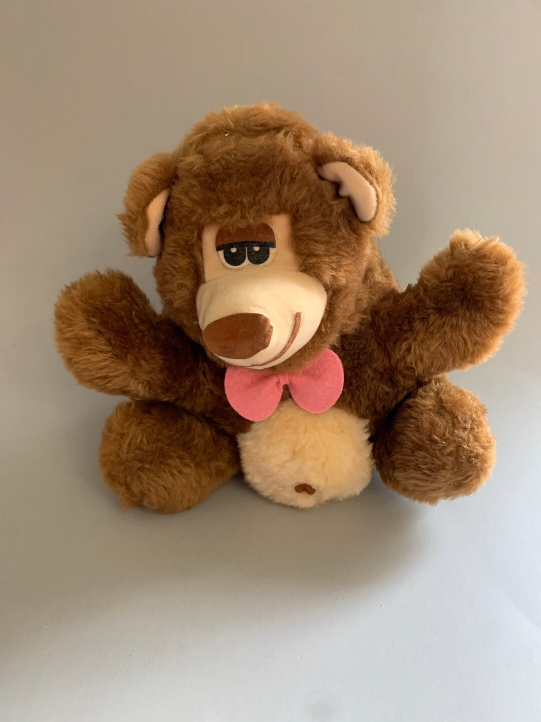 STUFFED BROWN BEAR, Vintage Bear, Brown Plush Cub, Stuffed Bear, Cute ...