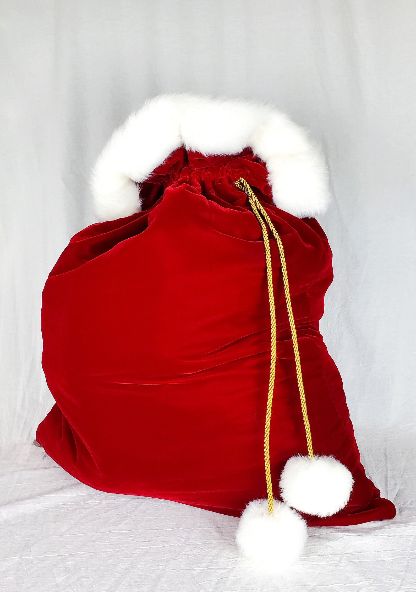 Red Velvet Extra Large Christmas Santa Sack Luxury Velvet and - Etsy