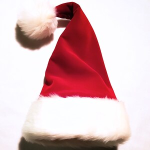 Classic Red Velvet Luxe Santa Hat, Luxury Velvet and Faux Fur Santa Hat ...