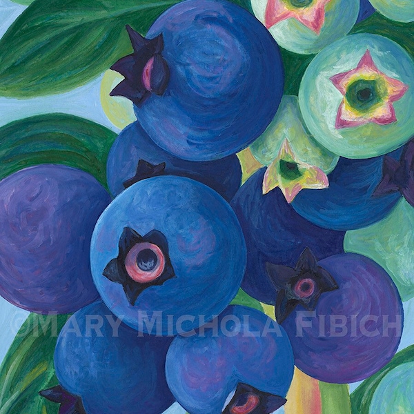 Blueberry Painting - Etsy