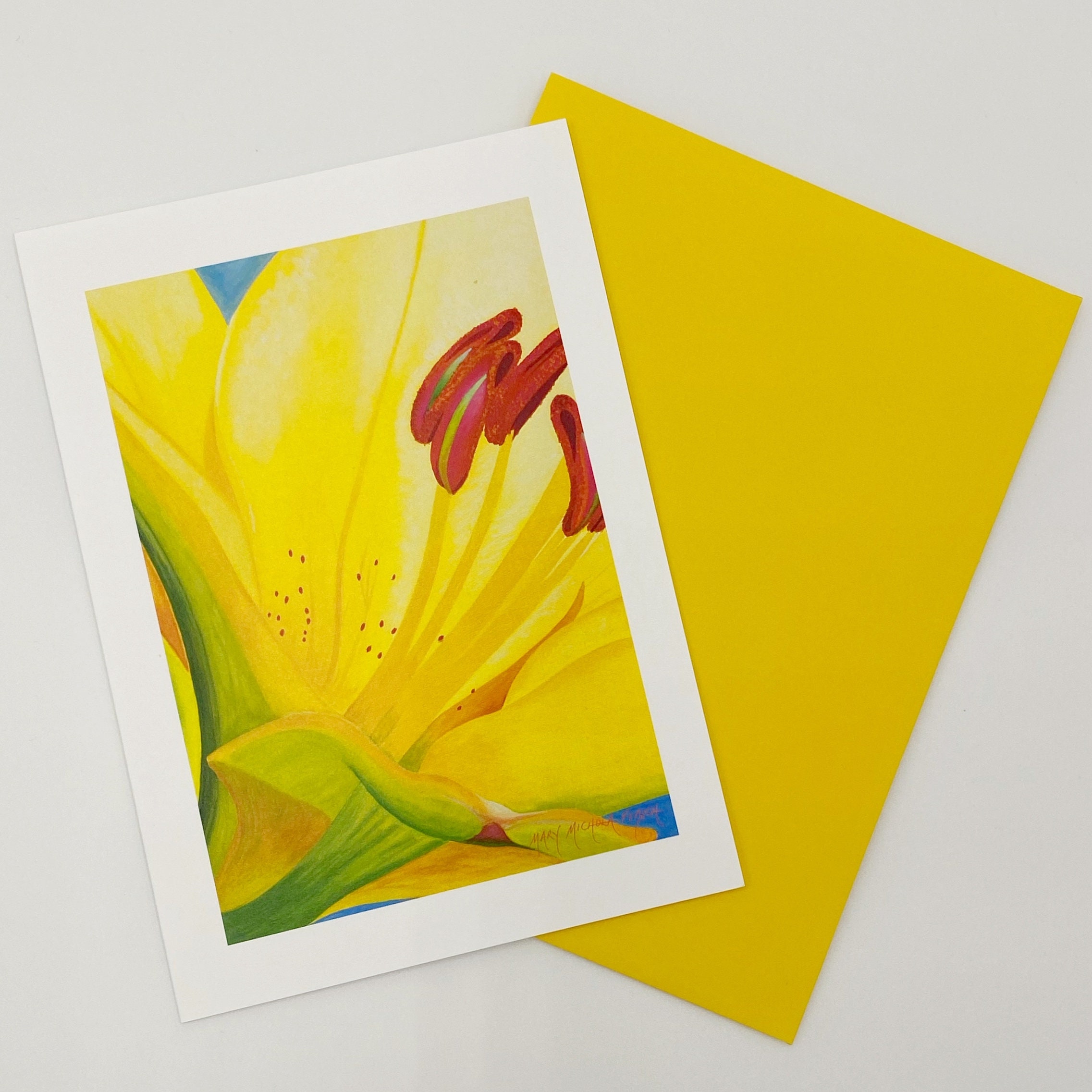 Yellow Lily Greeting Cardlilium 'dreamland' Floral - Etsy